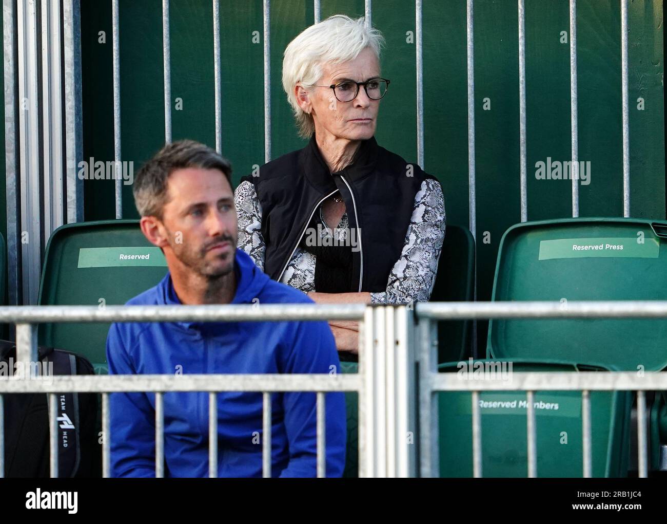 Judy Murray watching Jamie Murray and Michael Venus in the Gentlemen's ...