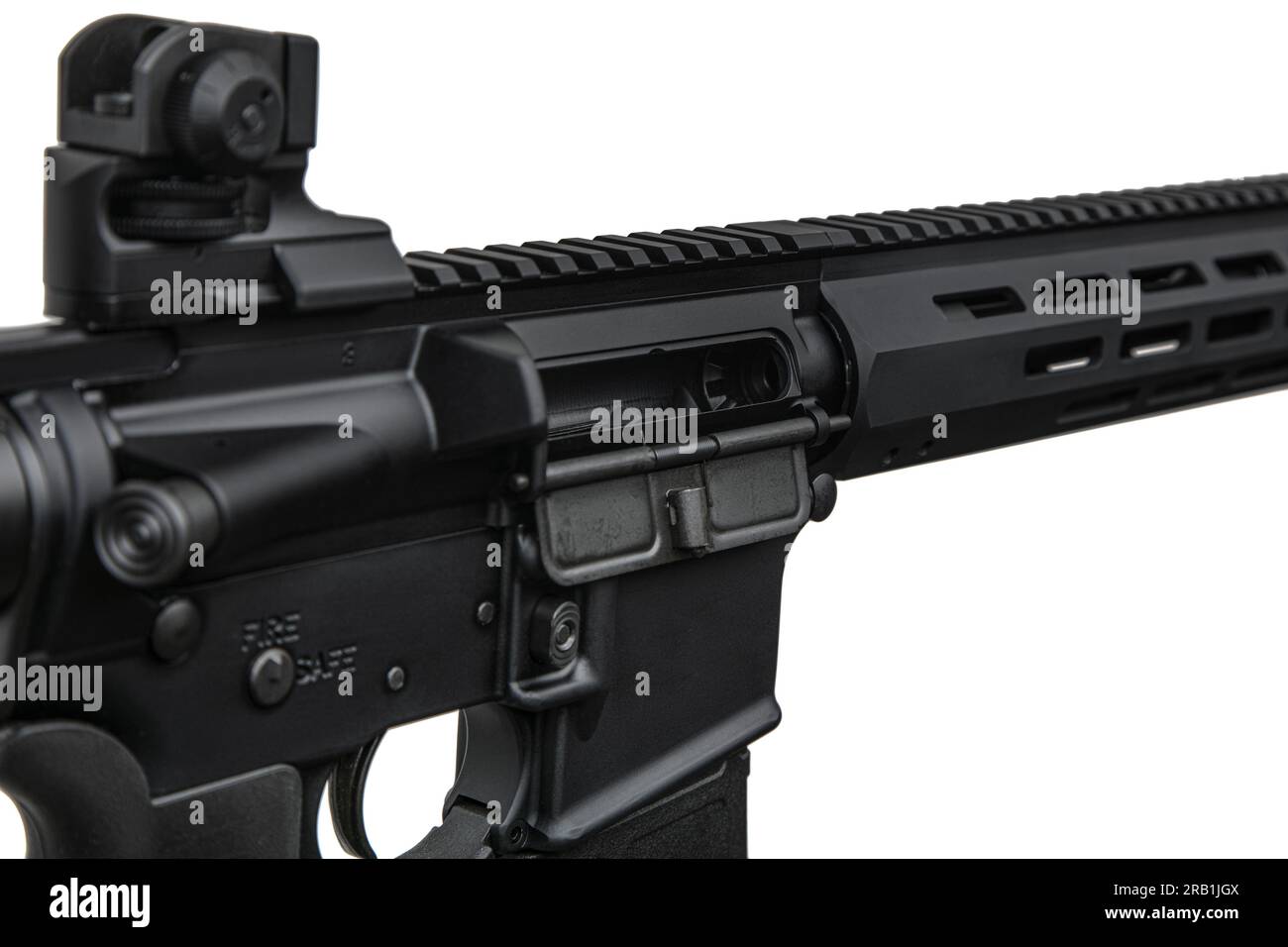 Modern automatic rifle isolated on white background. Weapons for police ...