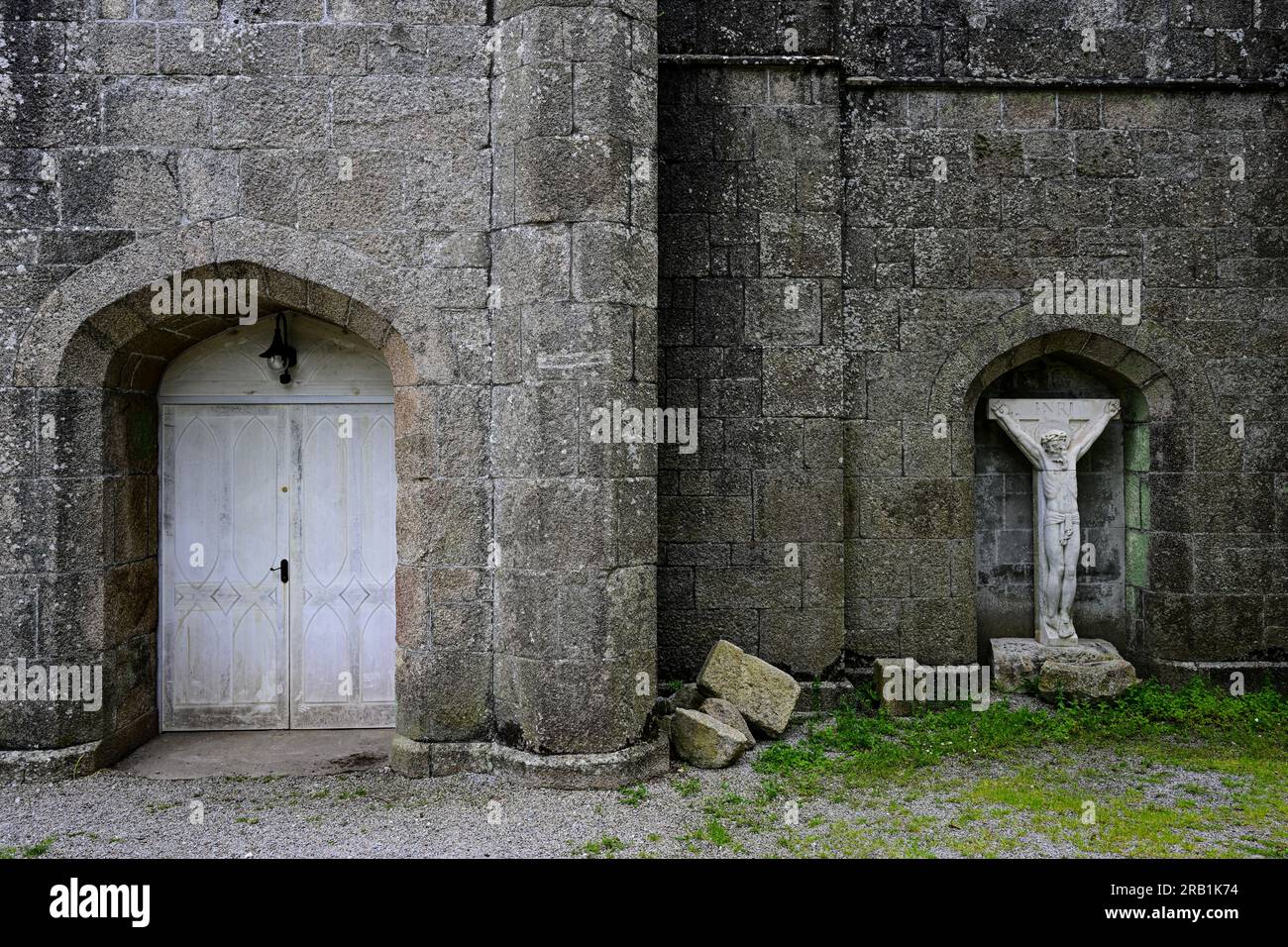 St Day Church Crucifix Jesus on Cross Cornwall Stock Photo - Alamy