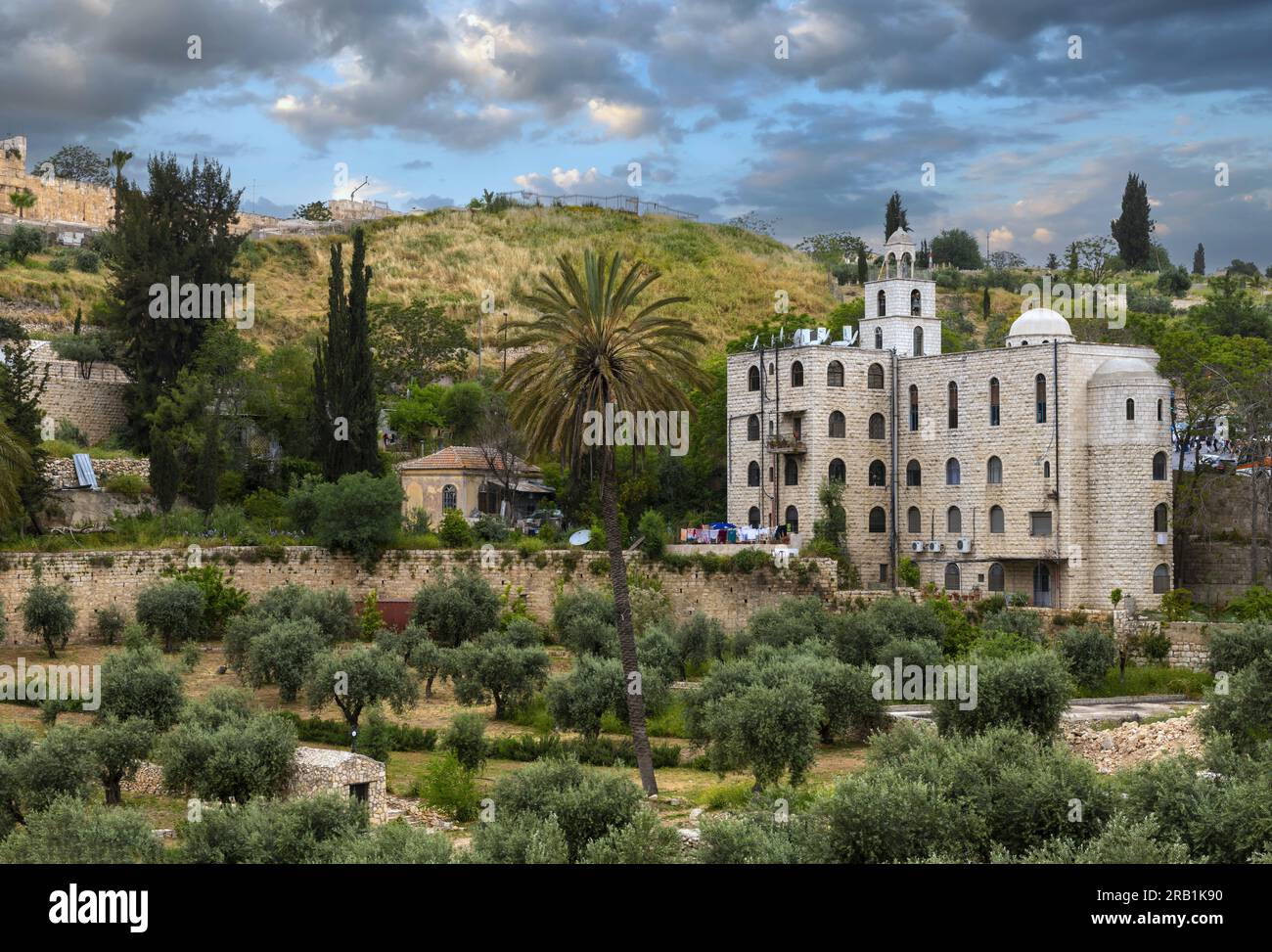 Greek Orthodox Church and Monastery of St. Stephen in Jerusalem Stock ...