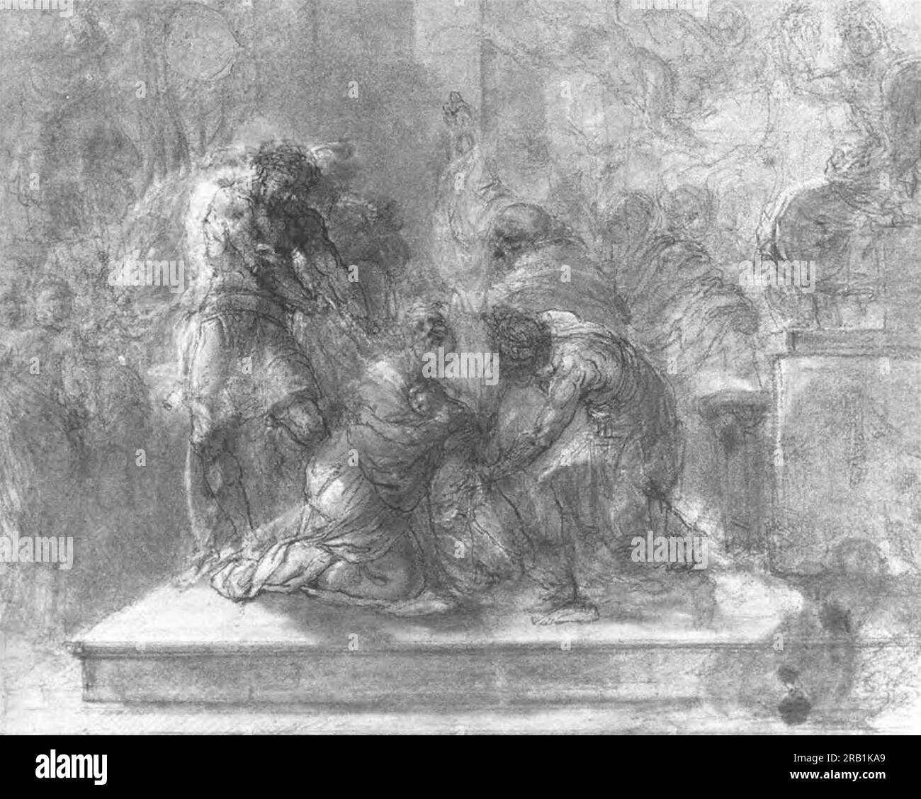 Pagan priests killing the first Kyivan Christians in the temple of ...