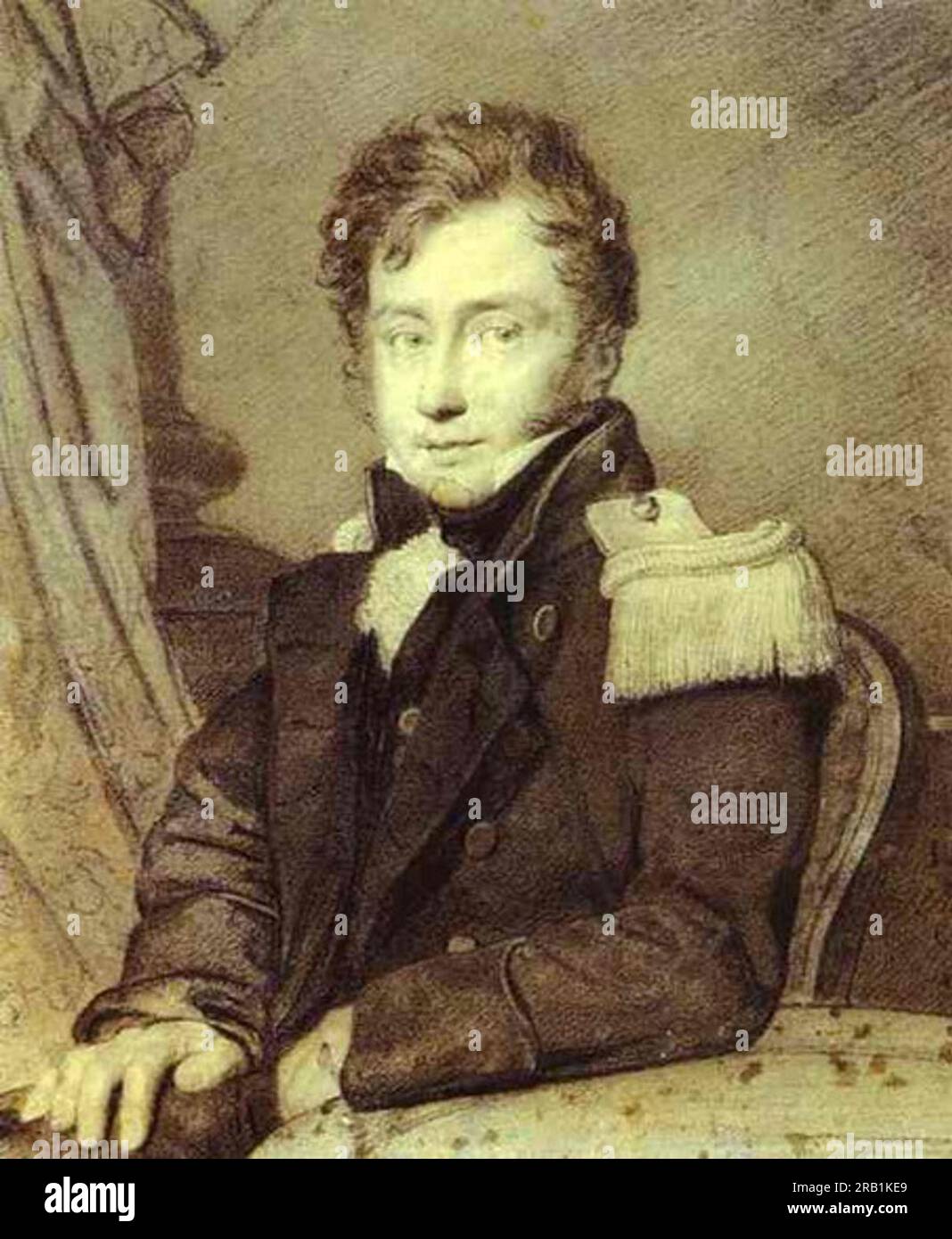 Portrait of Gurko 1811 by Orest Kiprensky Stock Photo - Alamy