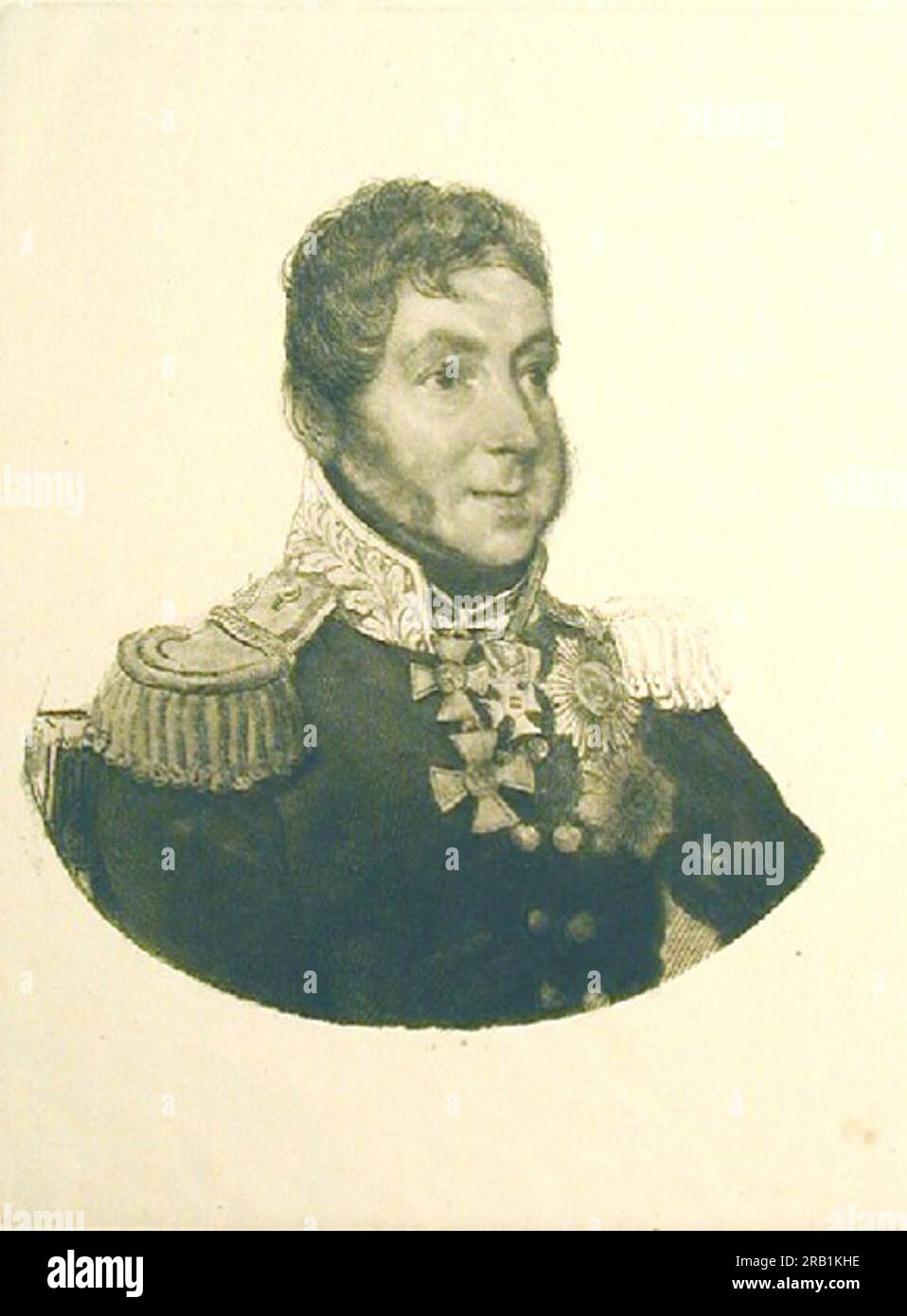 Portrait of Prince Aleksey Ivanovich Gorchakov by Orest Kiprensky Stock ...