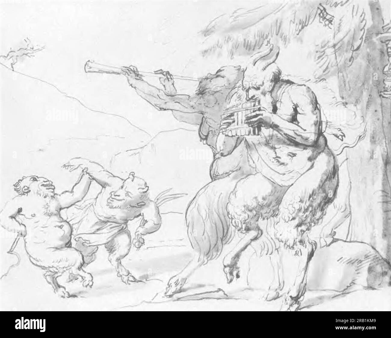 The family of satyrs 1820 by Orest Kiprensky Stock Photo - Alamy