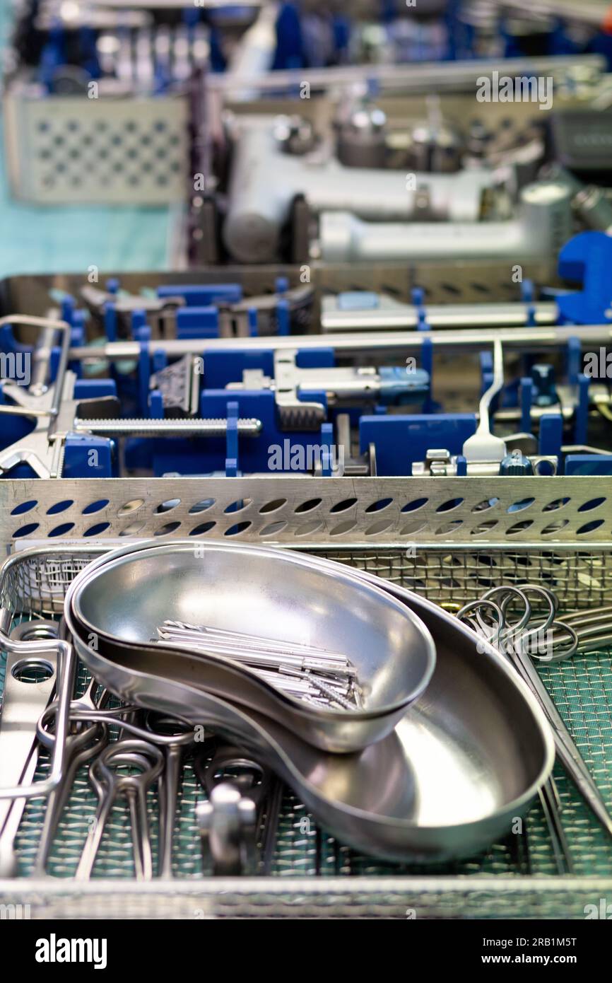 Surgical instruments on sterile table hi-res stock photography and ...