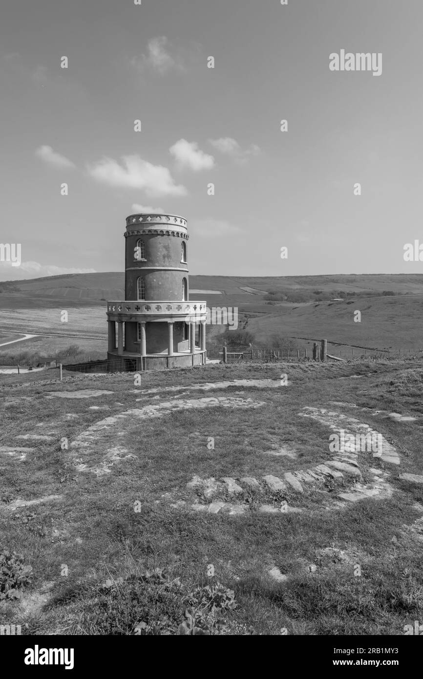 Clavell Tower overlooking Kimmeridge Bay in Dorset Stock Photo - Alamy