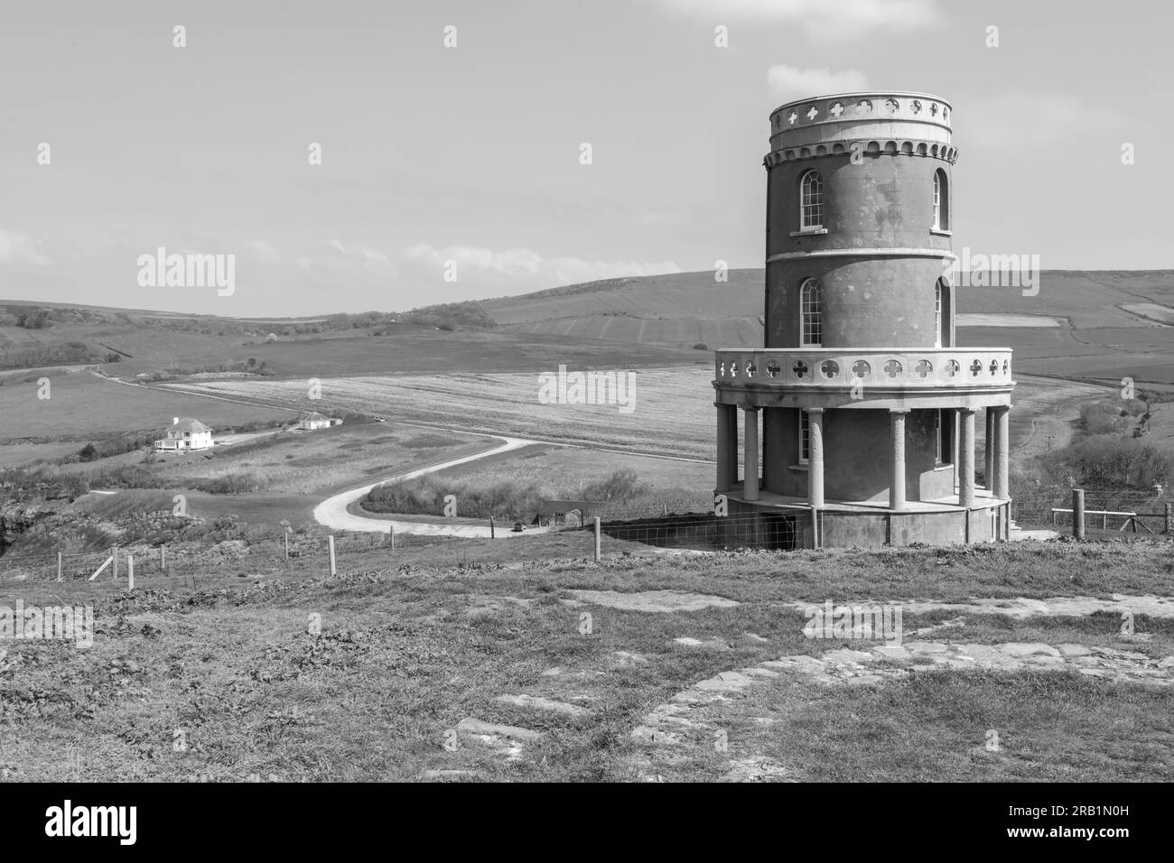 Clavell Tower overlooking Kimmeridge Bay in Dorset Stock Photo - Alamy
