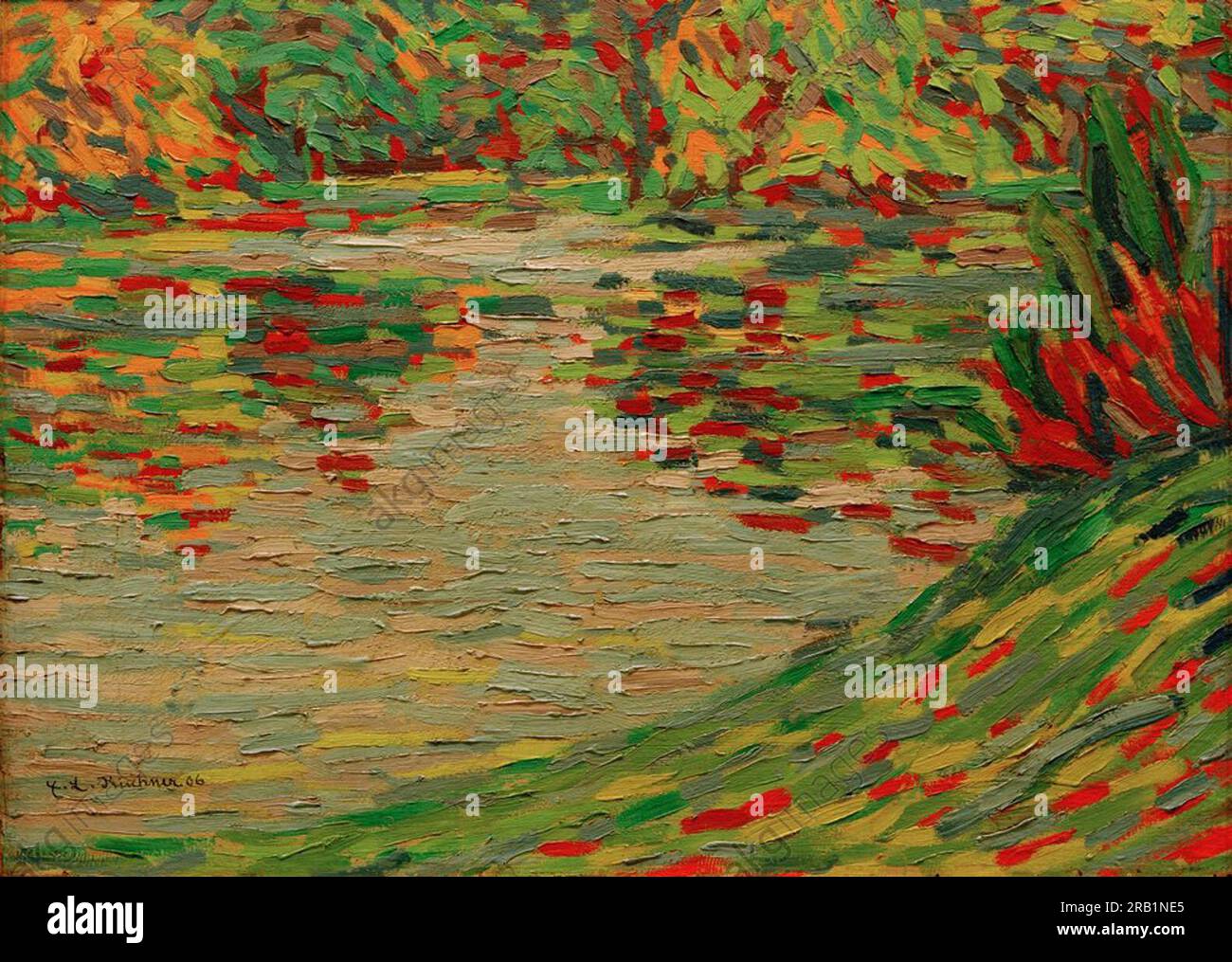 Park Lake in Dresden 1906 by Ernst Ludwig Kirchner Stock Photo - Alamy
