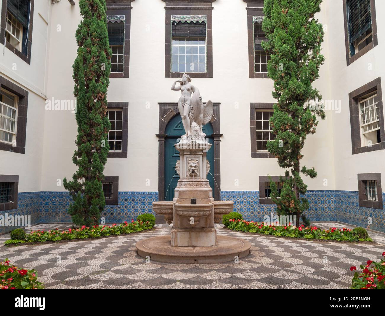 Leda and the Swan statue in Funchal, Madeira Stock Photo - Alamy