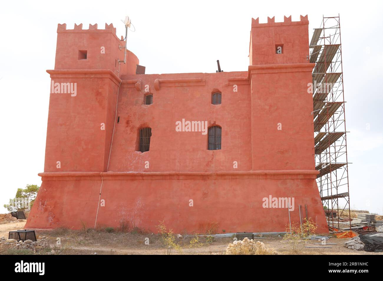 St Agatha’s Tower (The Red Tower) - Mellieha - Malta .The red tower ...