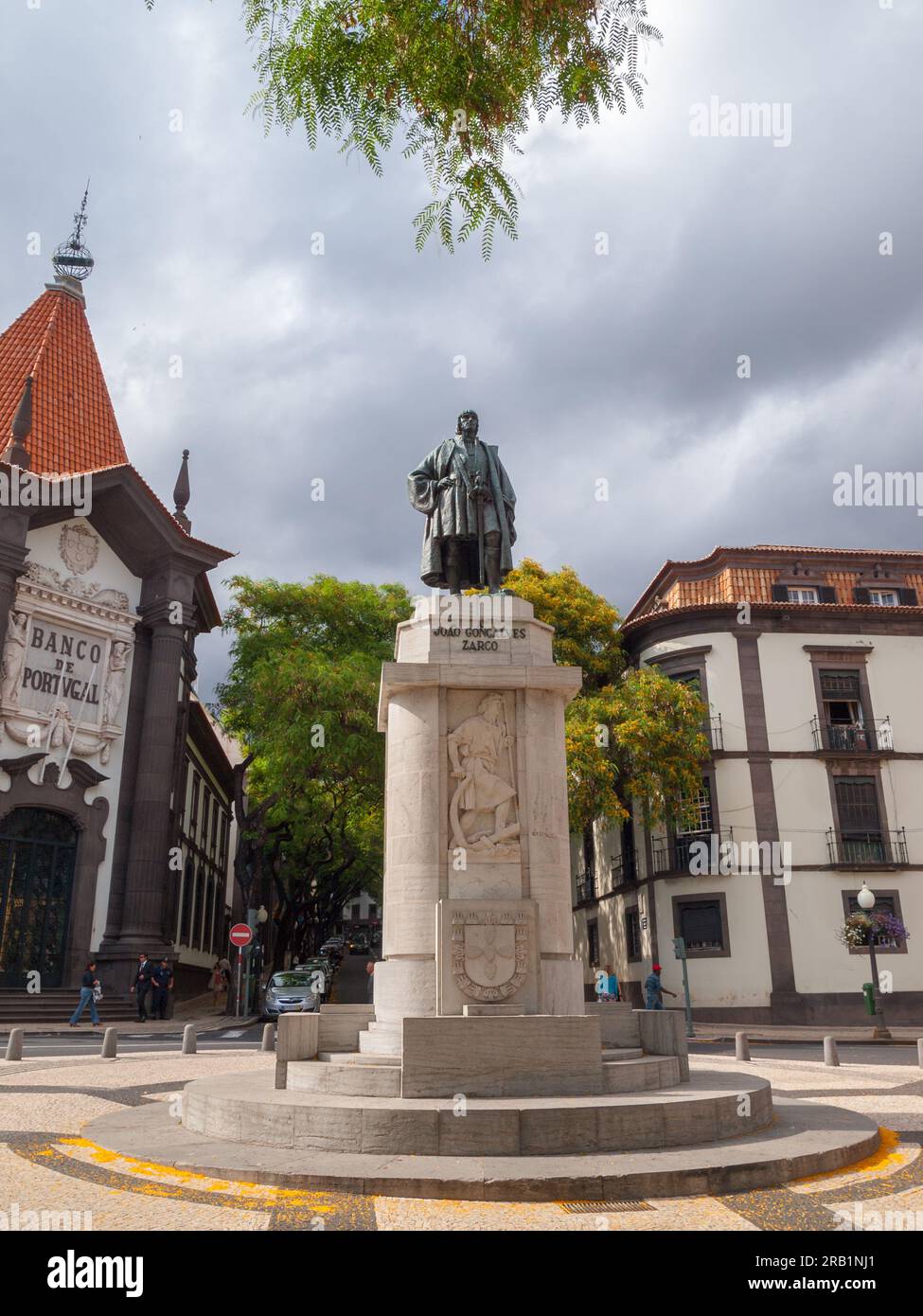 Square in Funchal, Madeira Stock Photo - Alamy