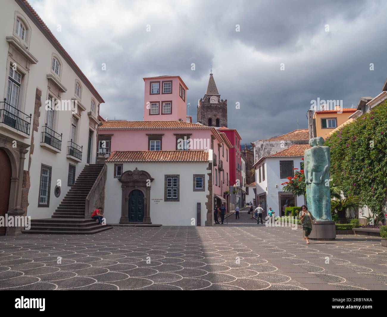 Square in Funchal, Madeira Stock Photo - Alamy