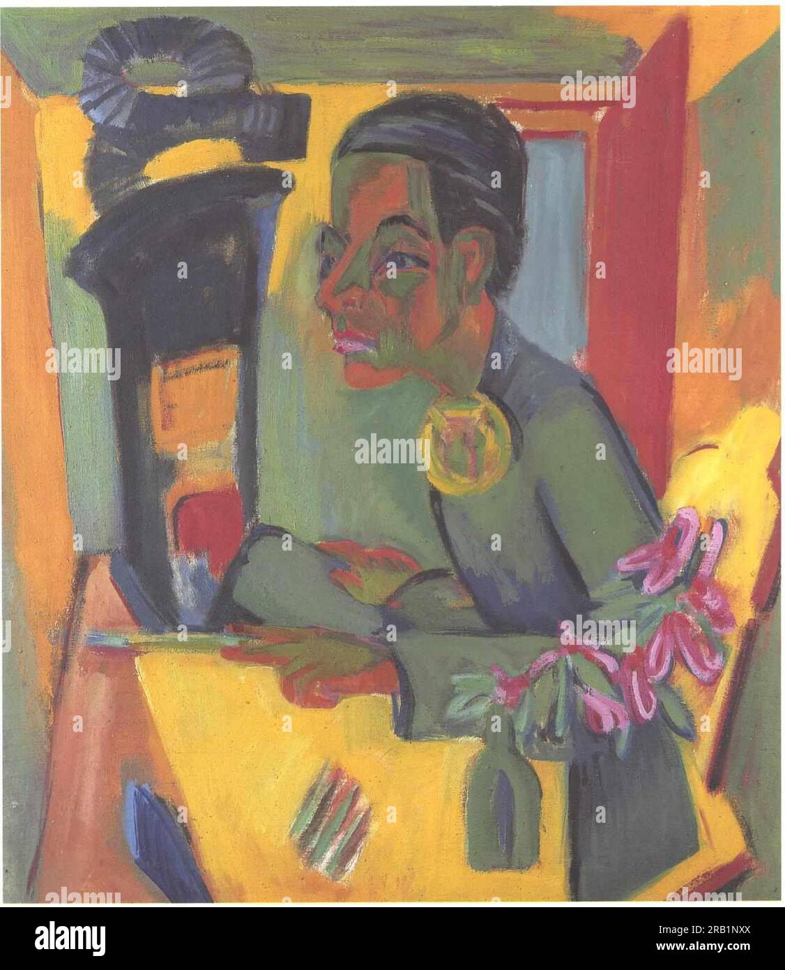 The Painter. Self-portrait by Ernst Ludwig Kirchner Stock Photo - Alamy