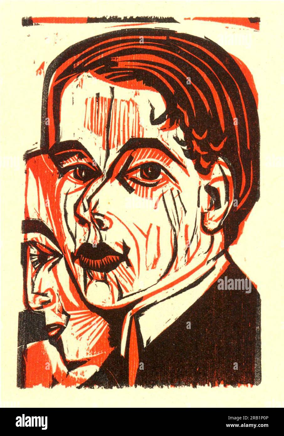 Man's Head. Self-portrait 1926 by Ernst Ludwig Kirchner Stock Photo - Alamy