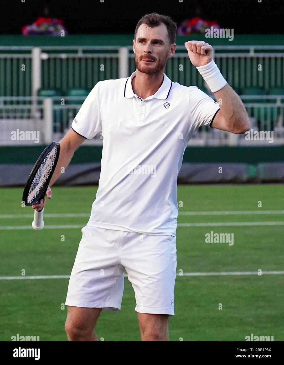 Jamie Murray celebrates following his Gentlemen's Doubles match on day ...