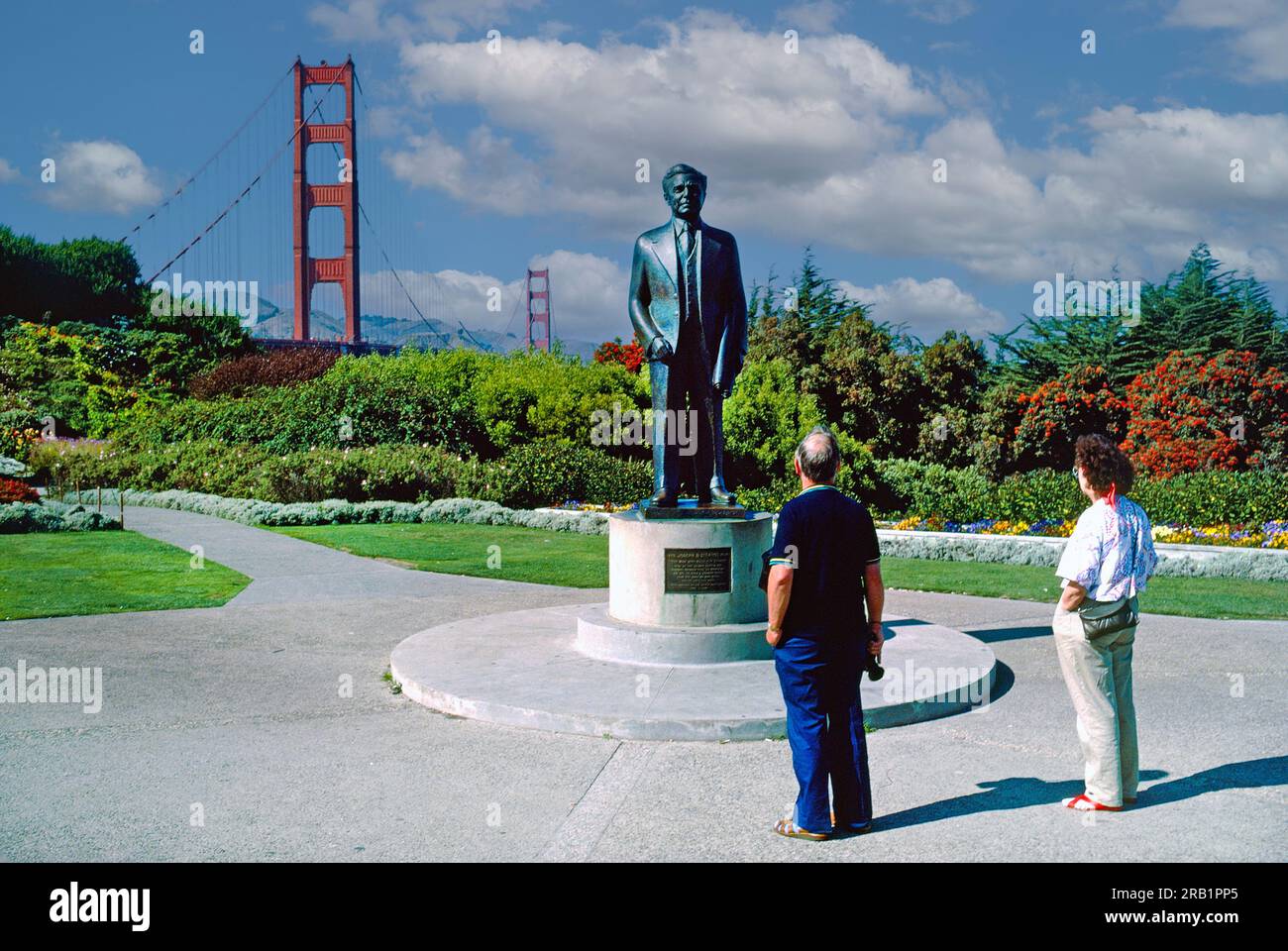 Statue of Joseph Straus, Golden Gate Bridge, San Francisco/Marin County ...