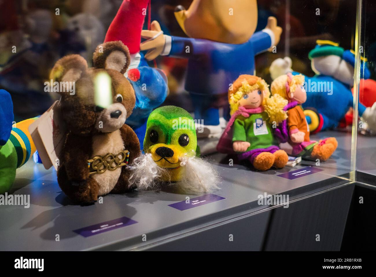 Tartu, Estonia - June 10, 2023: Olympic mascot doll from Moscow 1980 ...