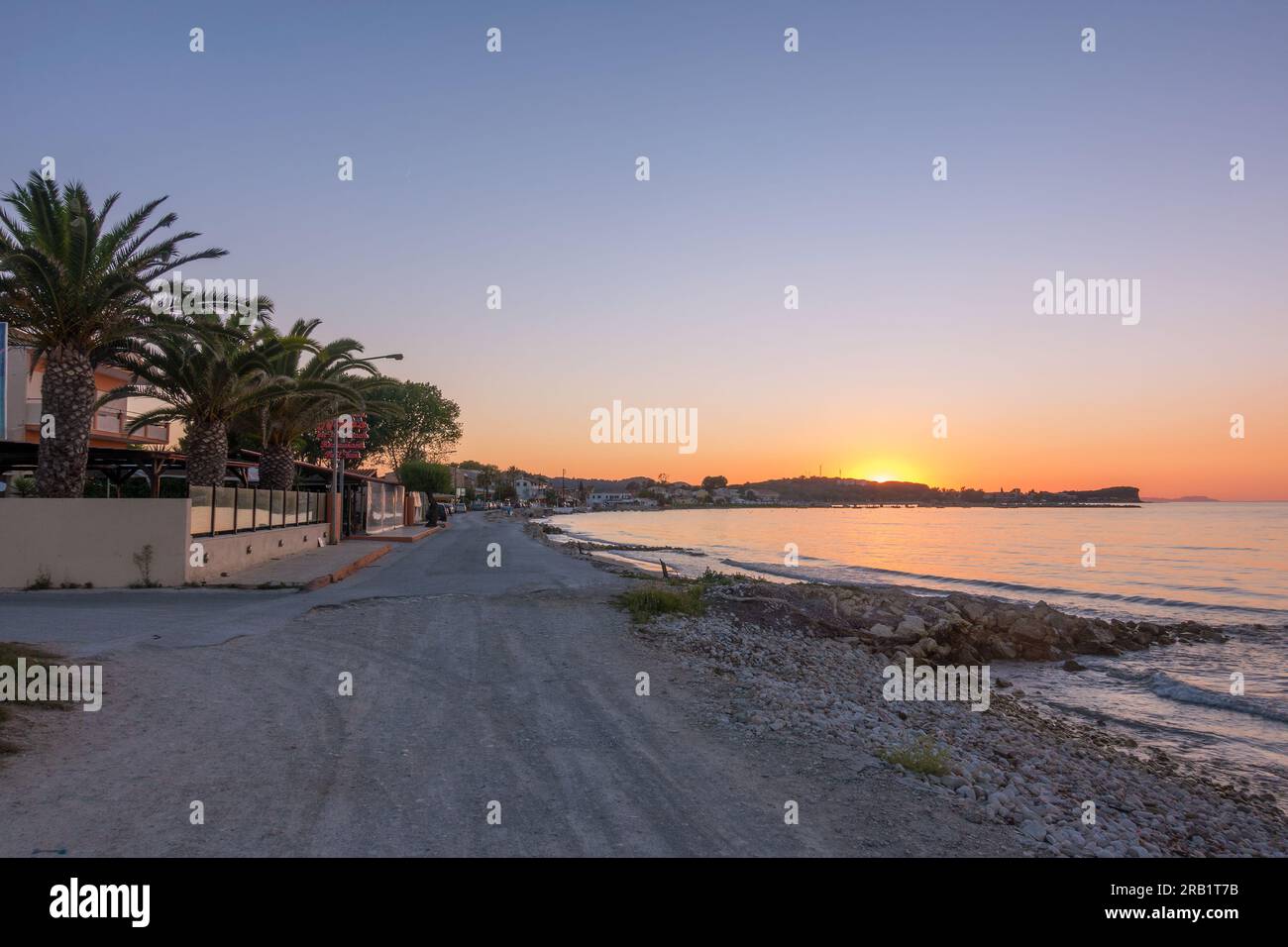 Amazing scenery by the sea in Roda beach, north Corfu, Greece Stock ...