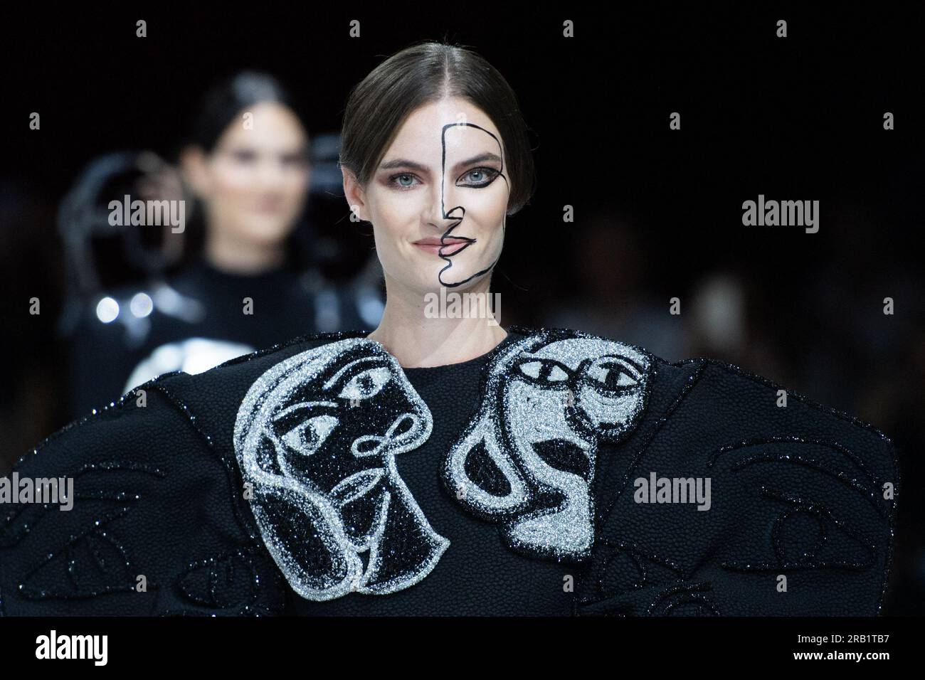 Paris, France. 06th July, 2023. Models walk the runway during the Juana ...