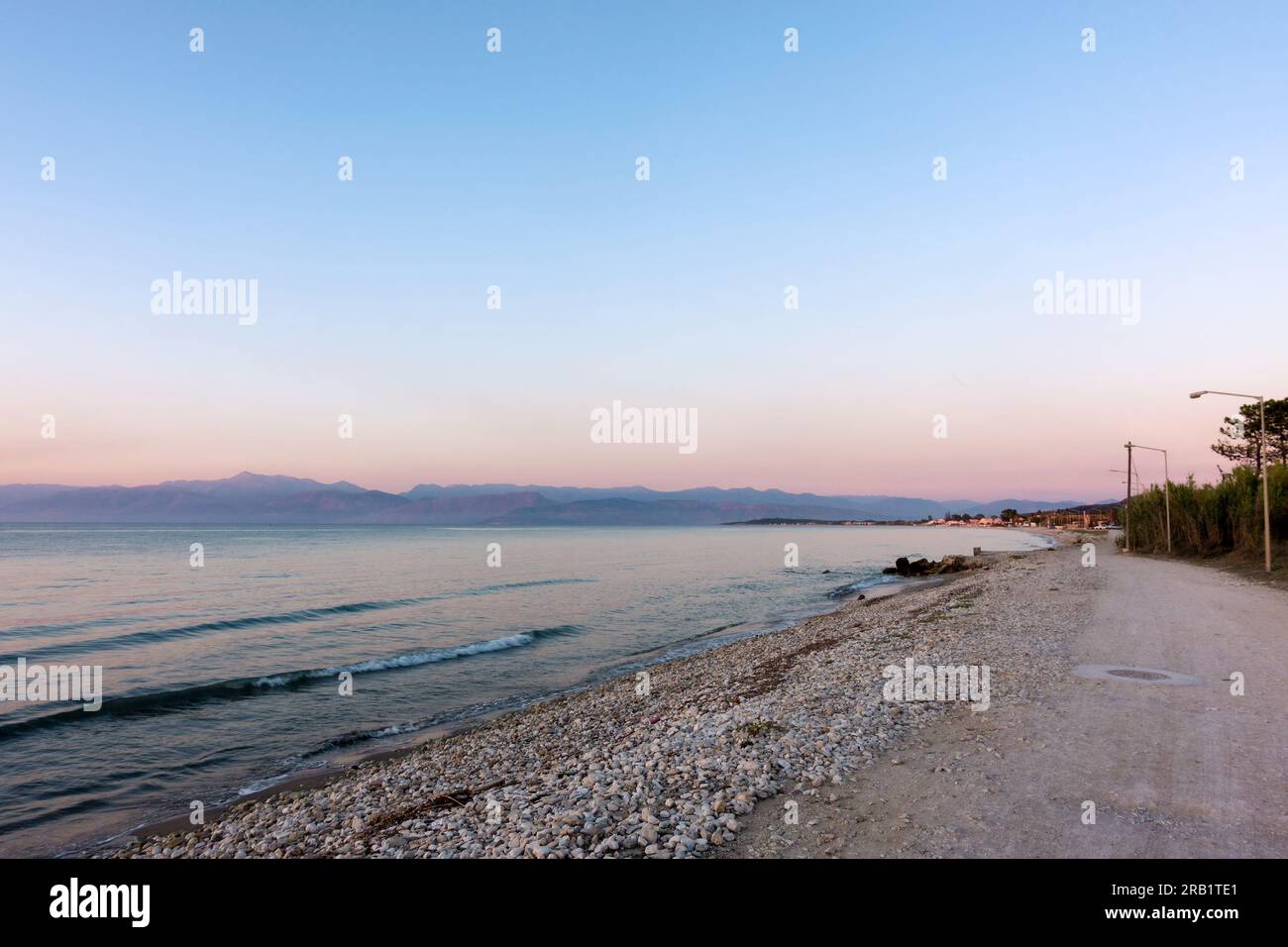 Amazing scenery by the sea in Roda beach, north Corfu, Greece Stock ...