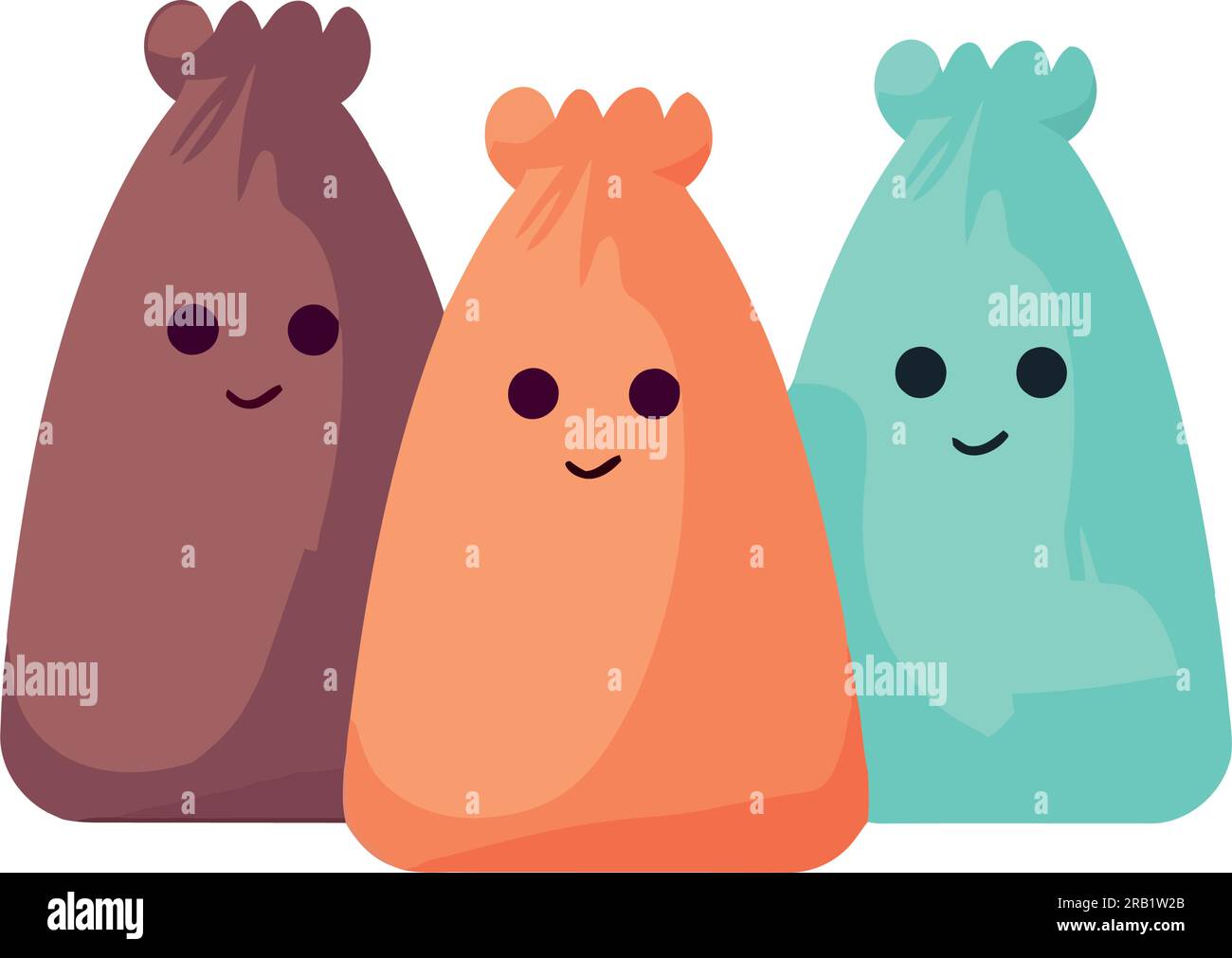 Cute cartoon characters shopping bags Stock Vector Image & Art - Alamy