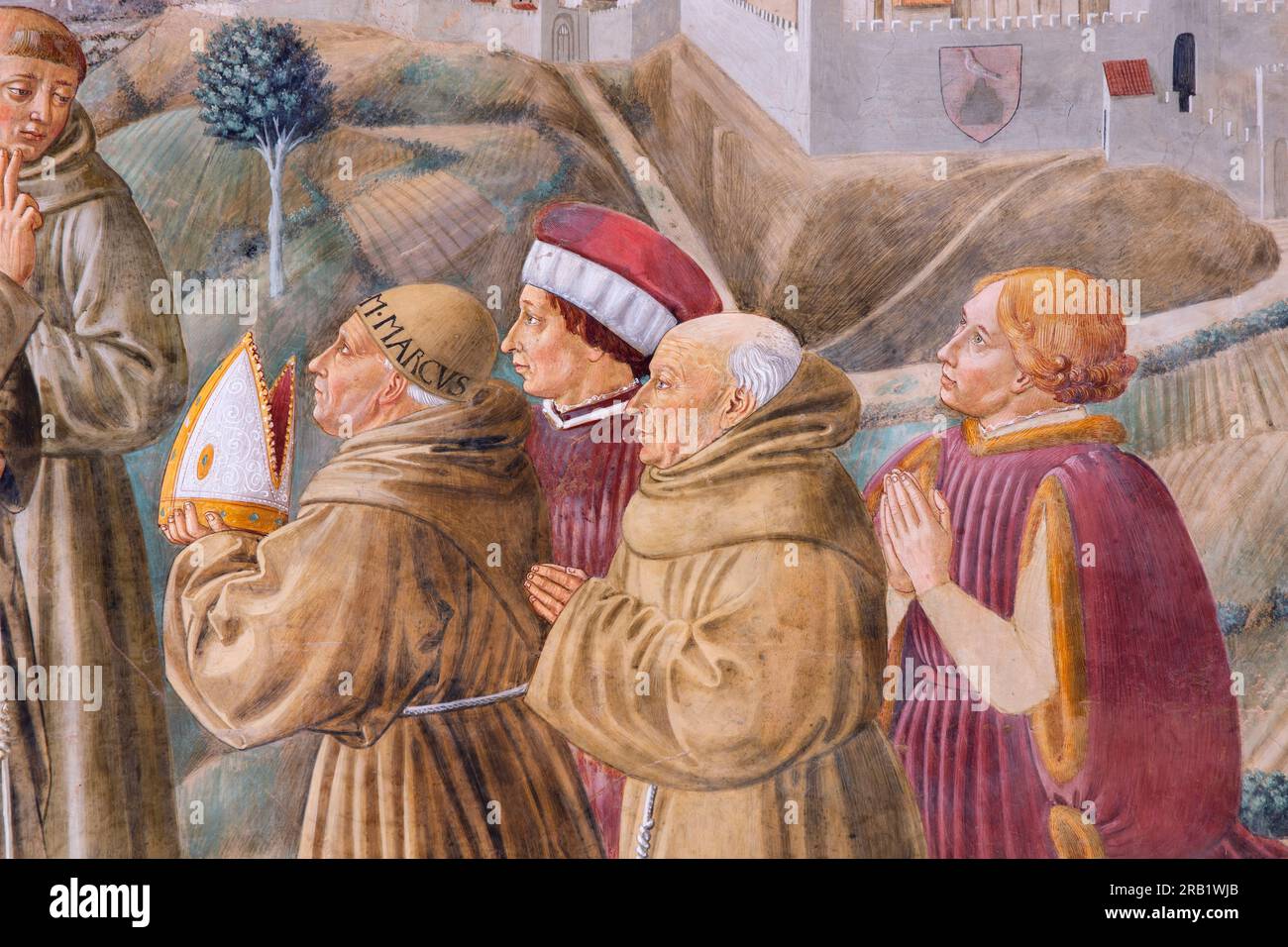 Preaching to the birds and the blessing of montefalco hi-res stock ...