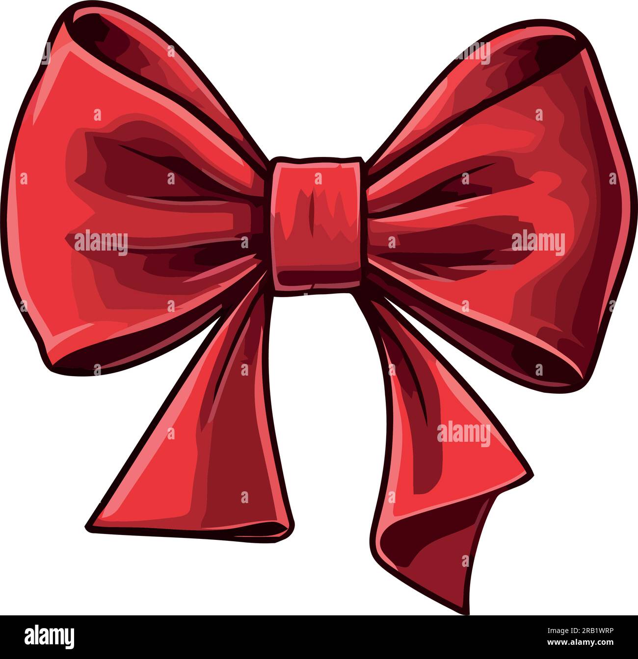 Tied satin bow, symbol of celebration and elegance Stock Vector Image ...