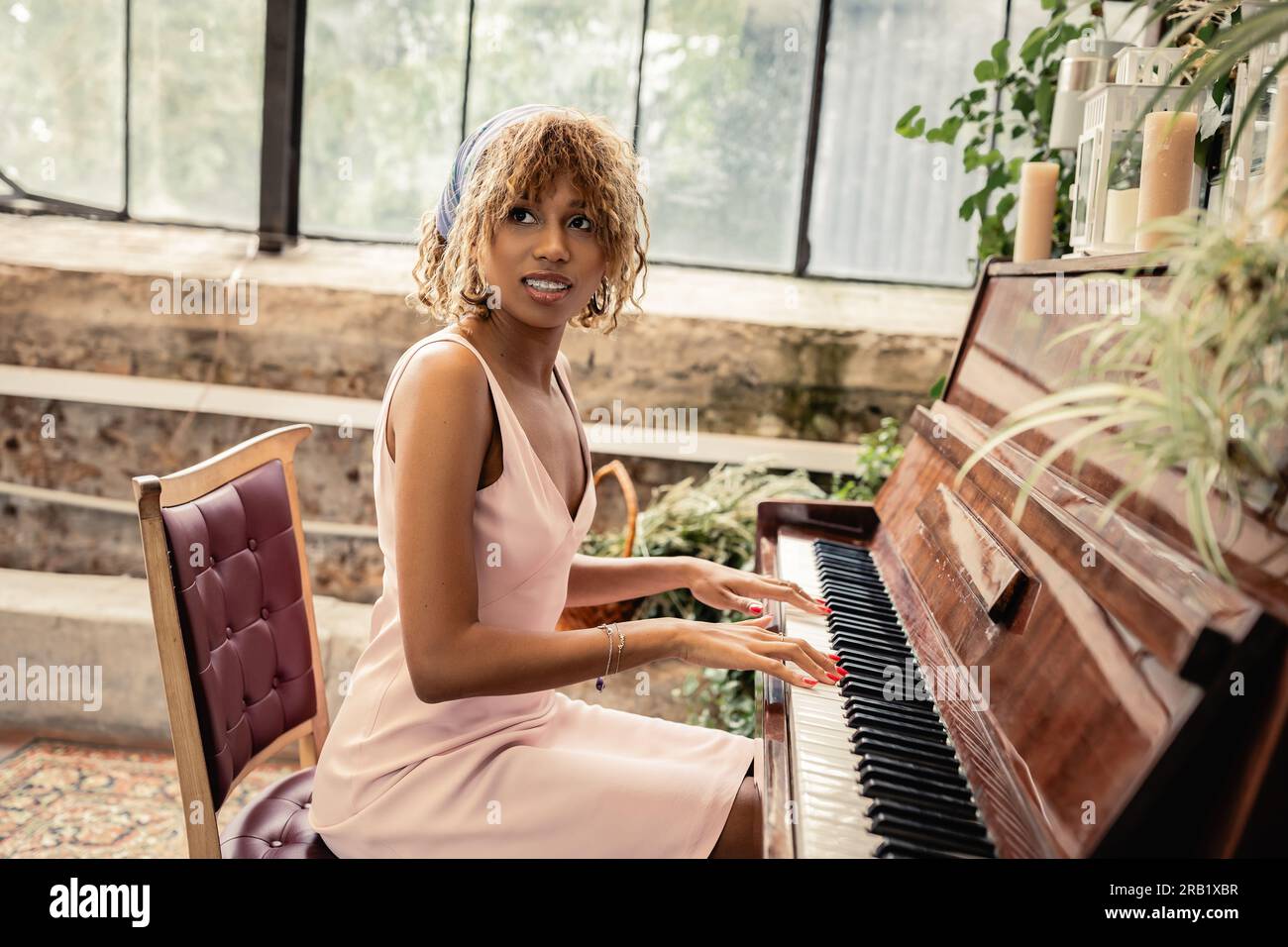 Person Playing Piano Front View