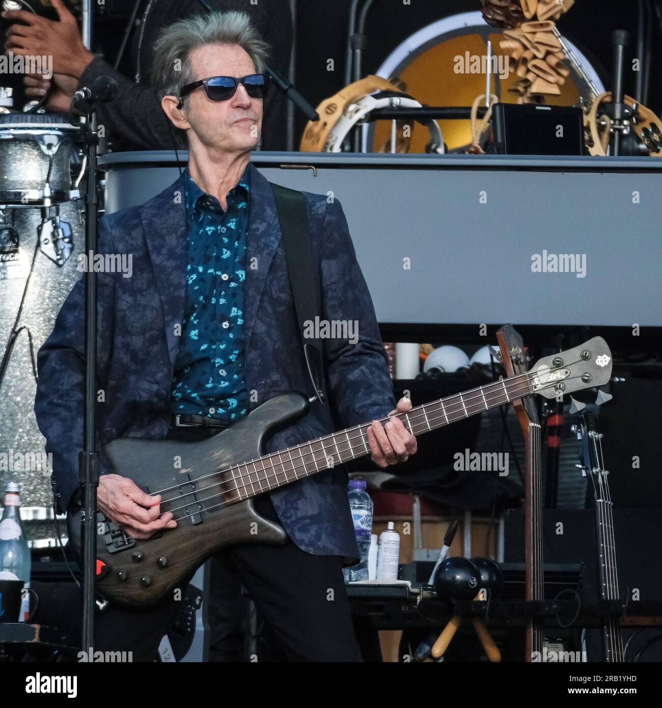 London, UK. 6th July, 2023. Garry Tallent of the E Street Band ...