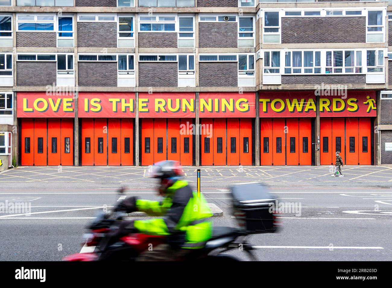 sign above shoreditch fire station old street london uk love is the ...