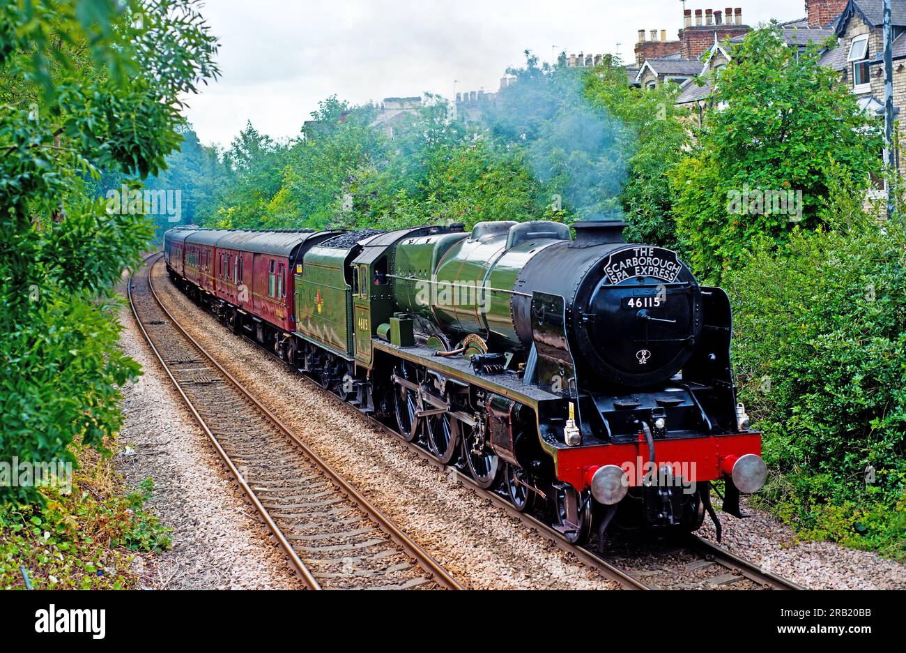 Royal Scot Class No 46115 Scots Guardsman at Bootham , Scabrorough Spa ...