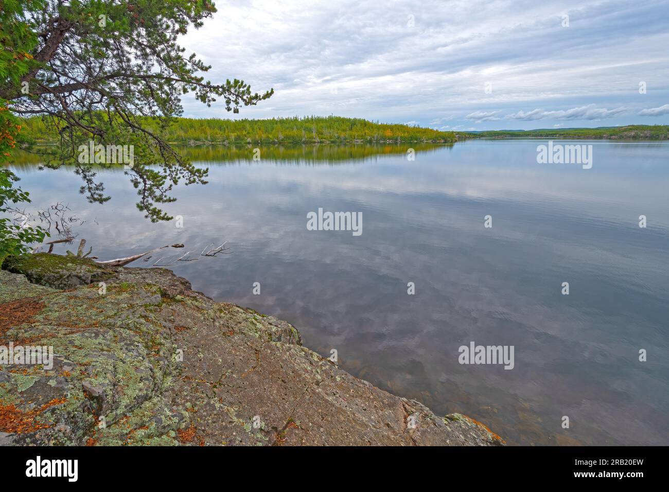 Serene View on Wilderness Lake on Alpine Lake in the Boundary Waters in ...