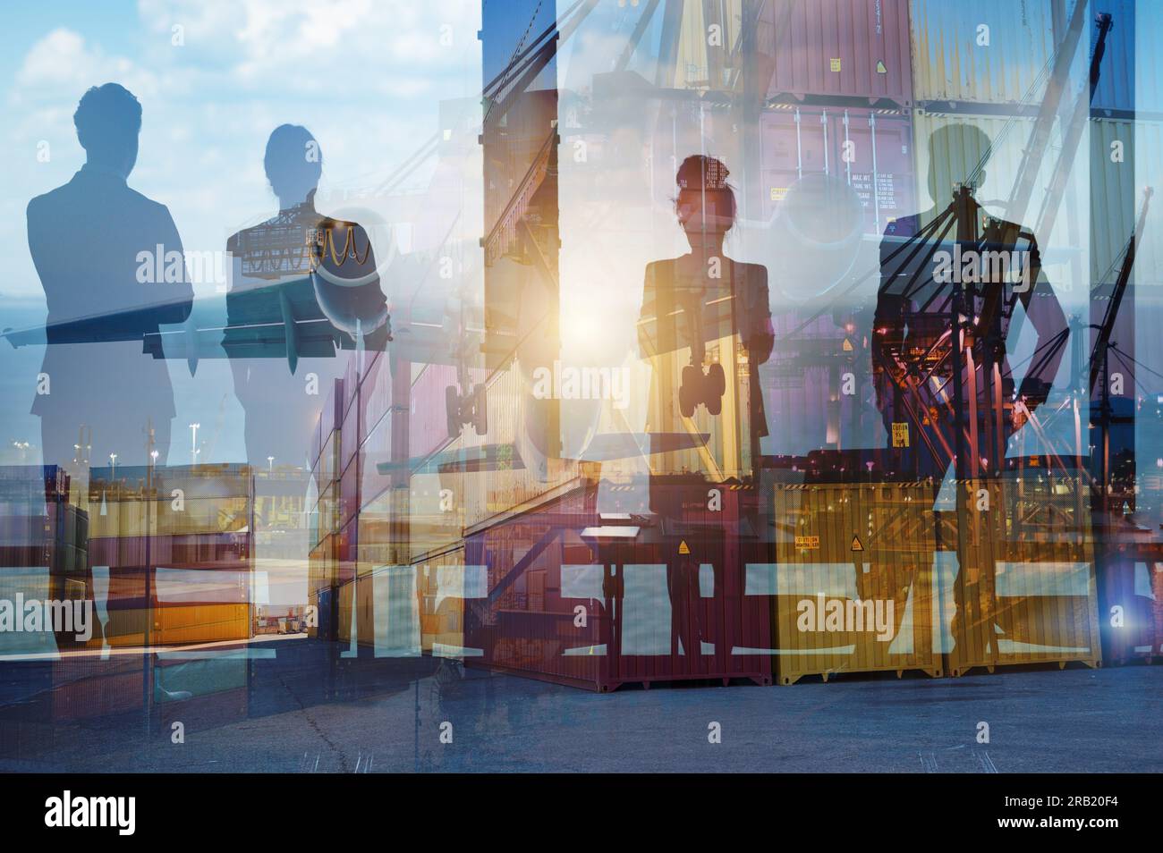 Cargo container at the port ready to travel Stock Photo - Alamy