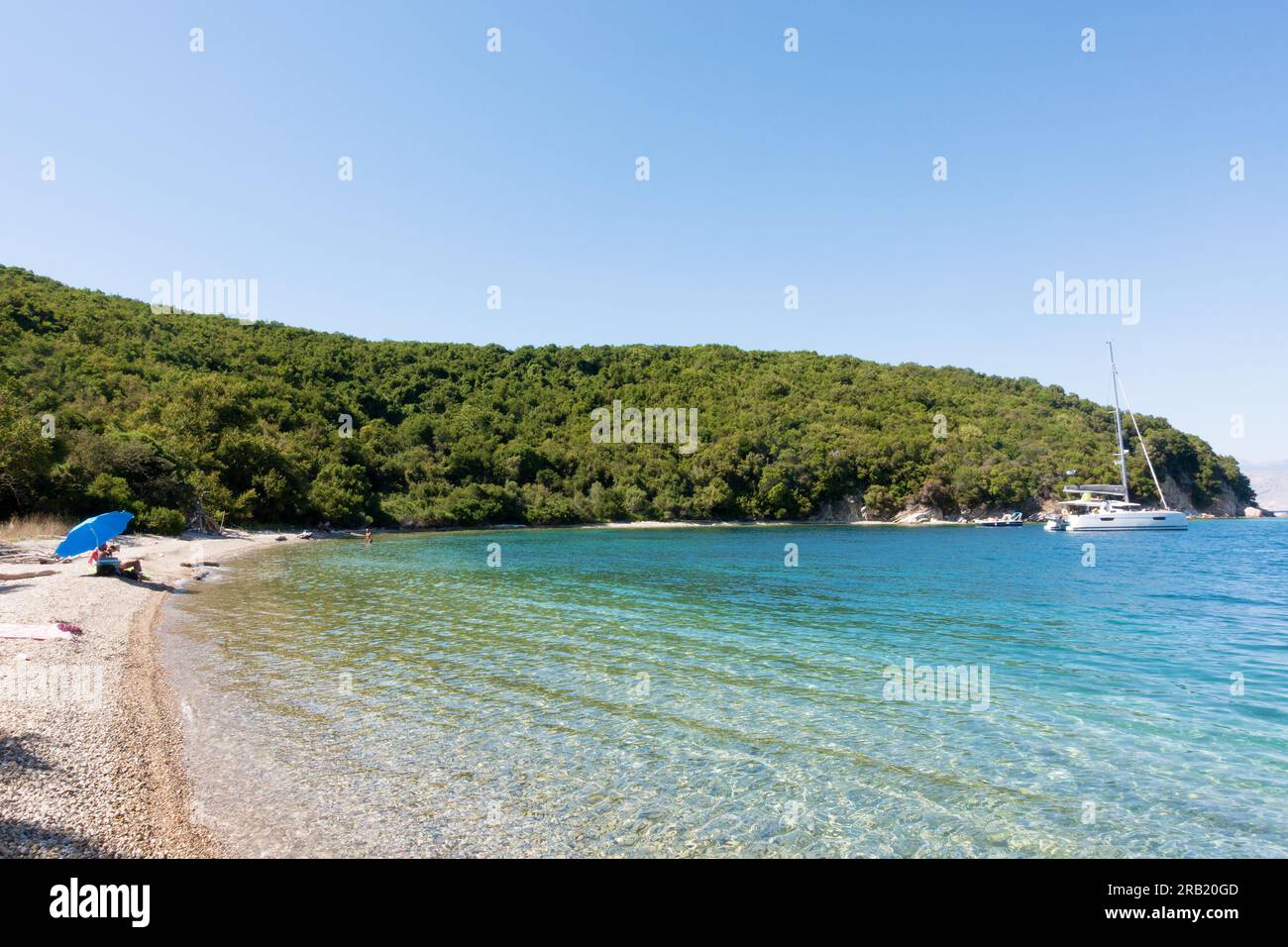 Amazing scenery by the sea in Erimitis forest, north-east Corfu, Greece ...