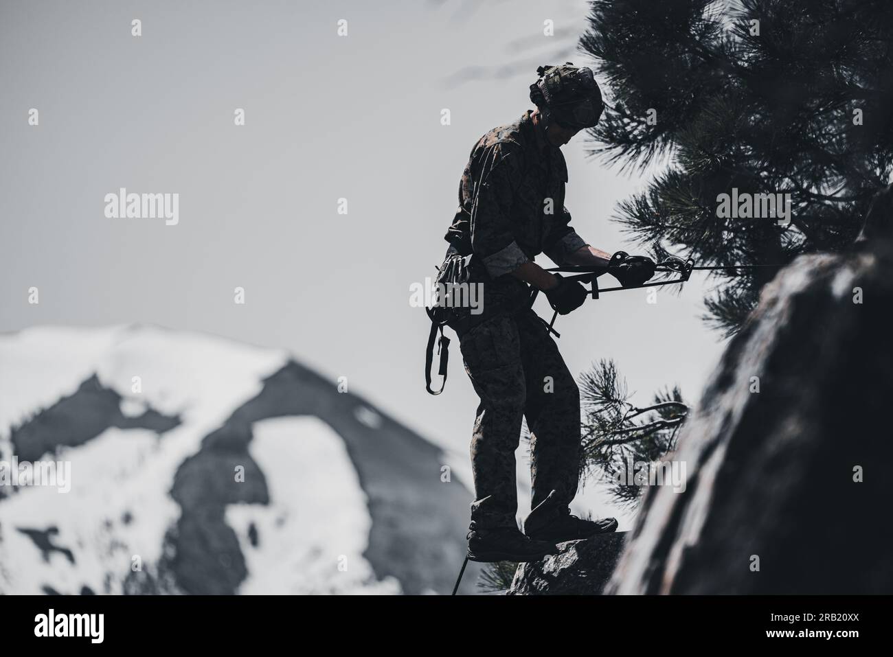 A U.S. Marine with Charlie Company, 4th Reconnaissance Battalion, 4th ...