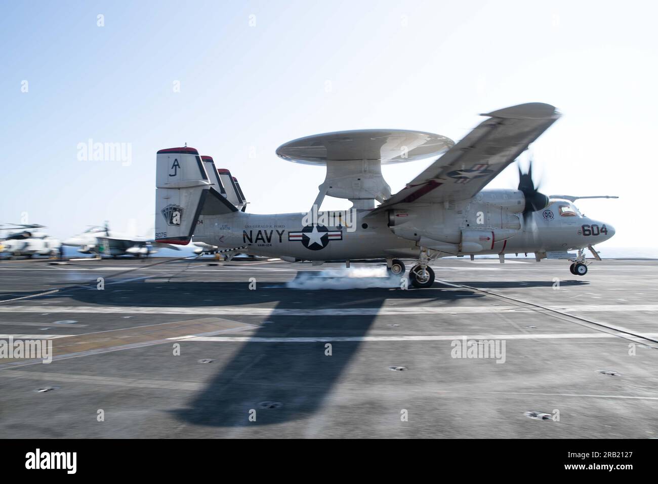 An E2-D Hawkeye, attached to the ÒBear AcesÓ of Airborne Command and ...