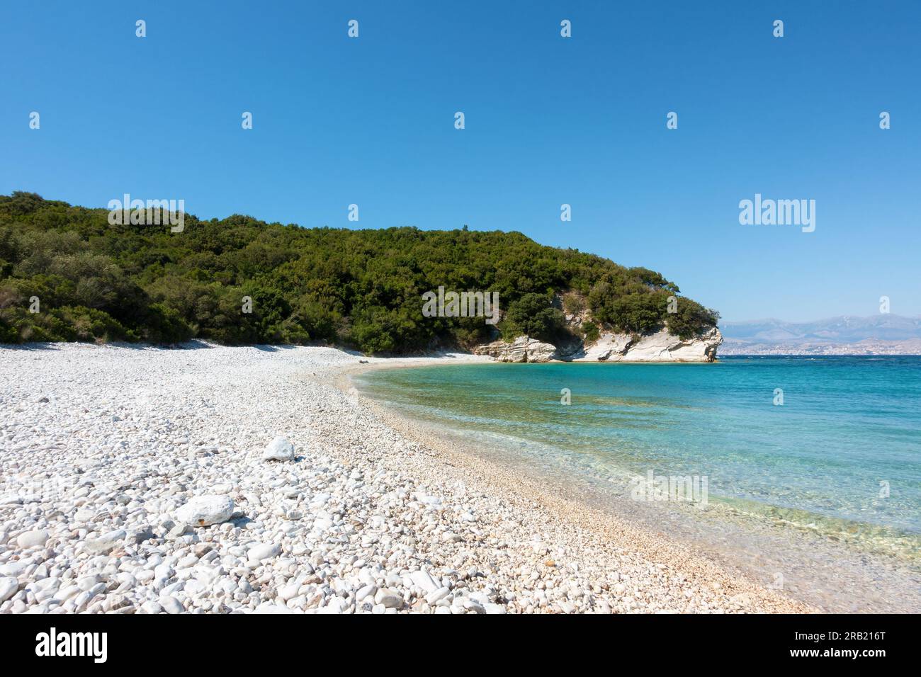 Amazing scenery by the sea in Erimitis forest, north-east Corfu, Greece ...