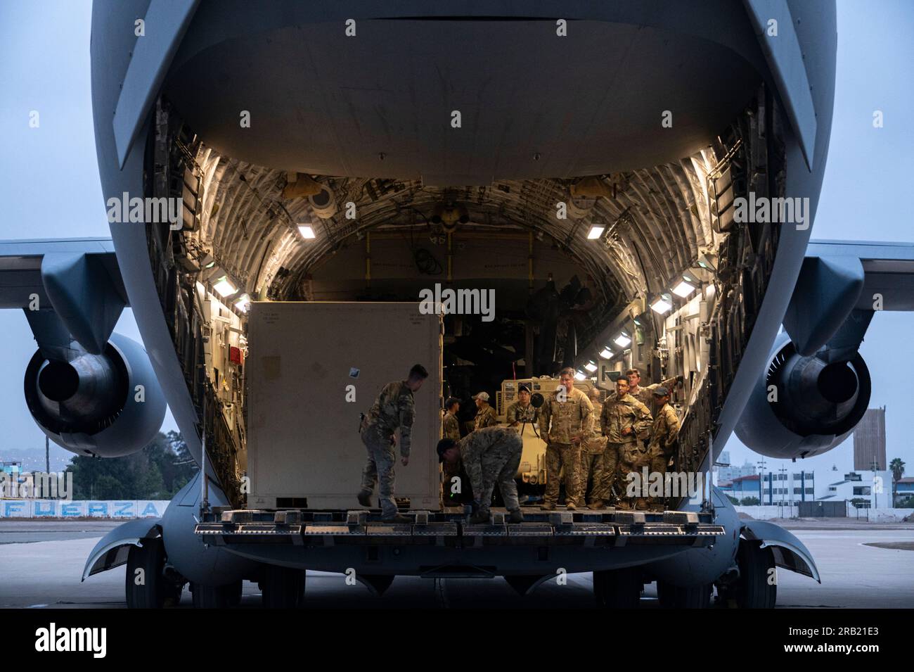 A C-17 Globemaster from Joint Base McGuire-Dix-Lakehurst, is unloaded ...