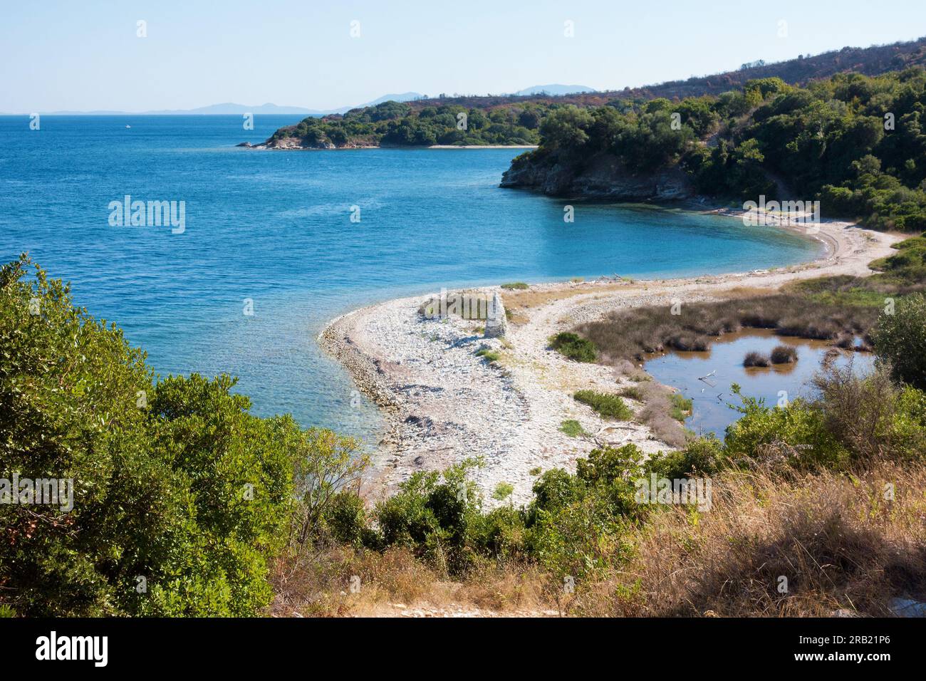 Amazing scenery by the sea in Erimitis forest, north-east Corfu, Greece ...
