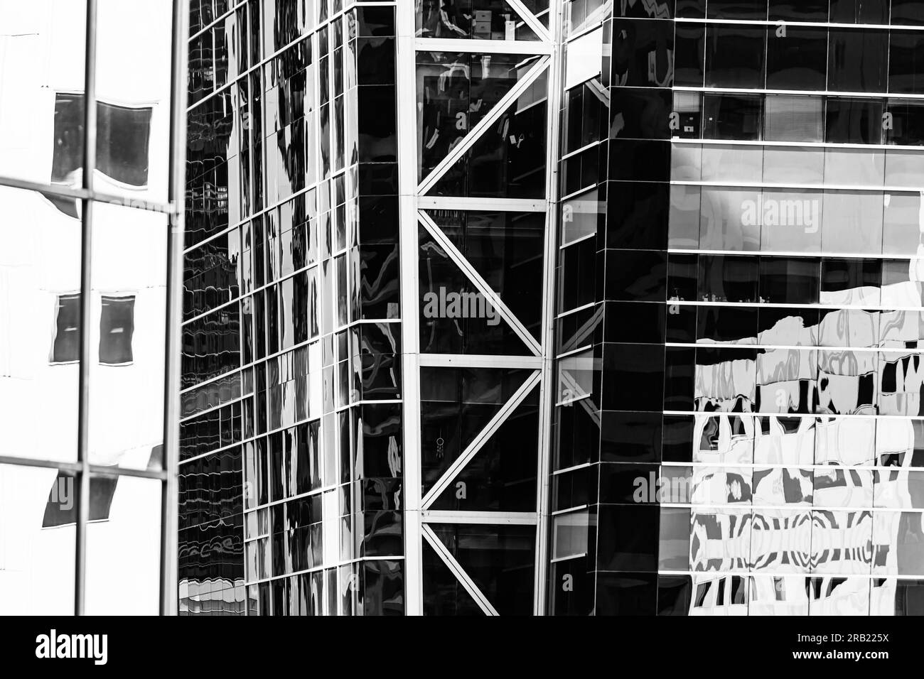 Urban Glass and Steel Windows, architectural details of one building ...