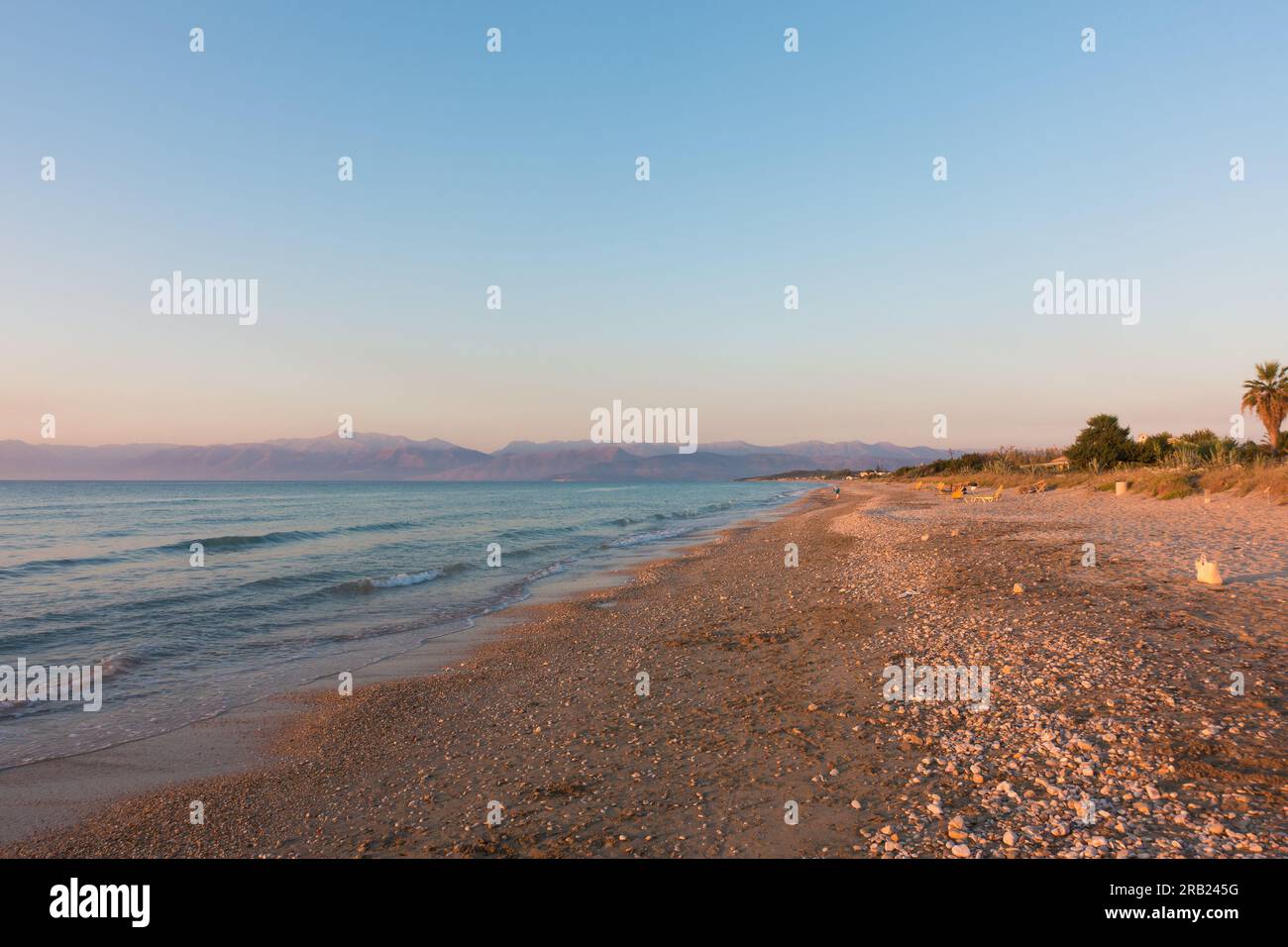 Amazing scenery by the sea in Roda beach, north Corfu, Greece Stock ...