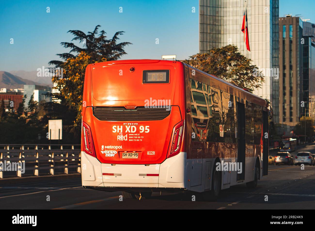 Santiago, Chile - March 10 2023: A brand new public transport ...