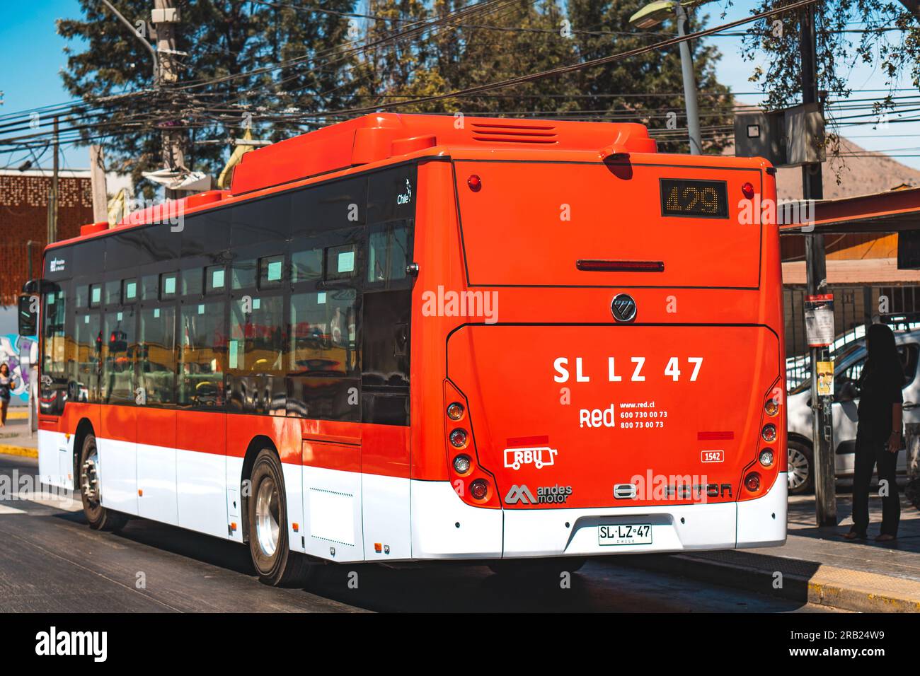 Santiago, Chile - March 10 2023: A brand new public transport ...