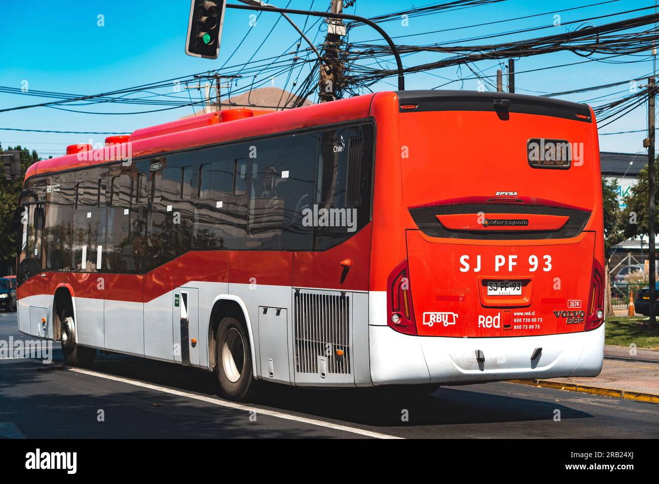 Santiago, Chile - March 10 2023: A brand new public transport ...