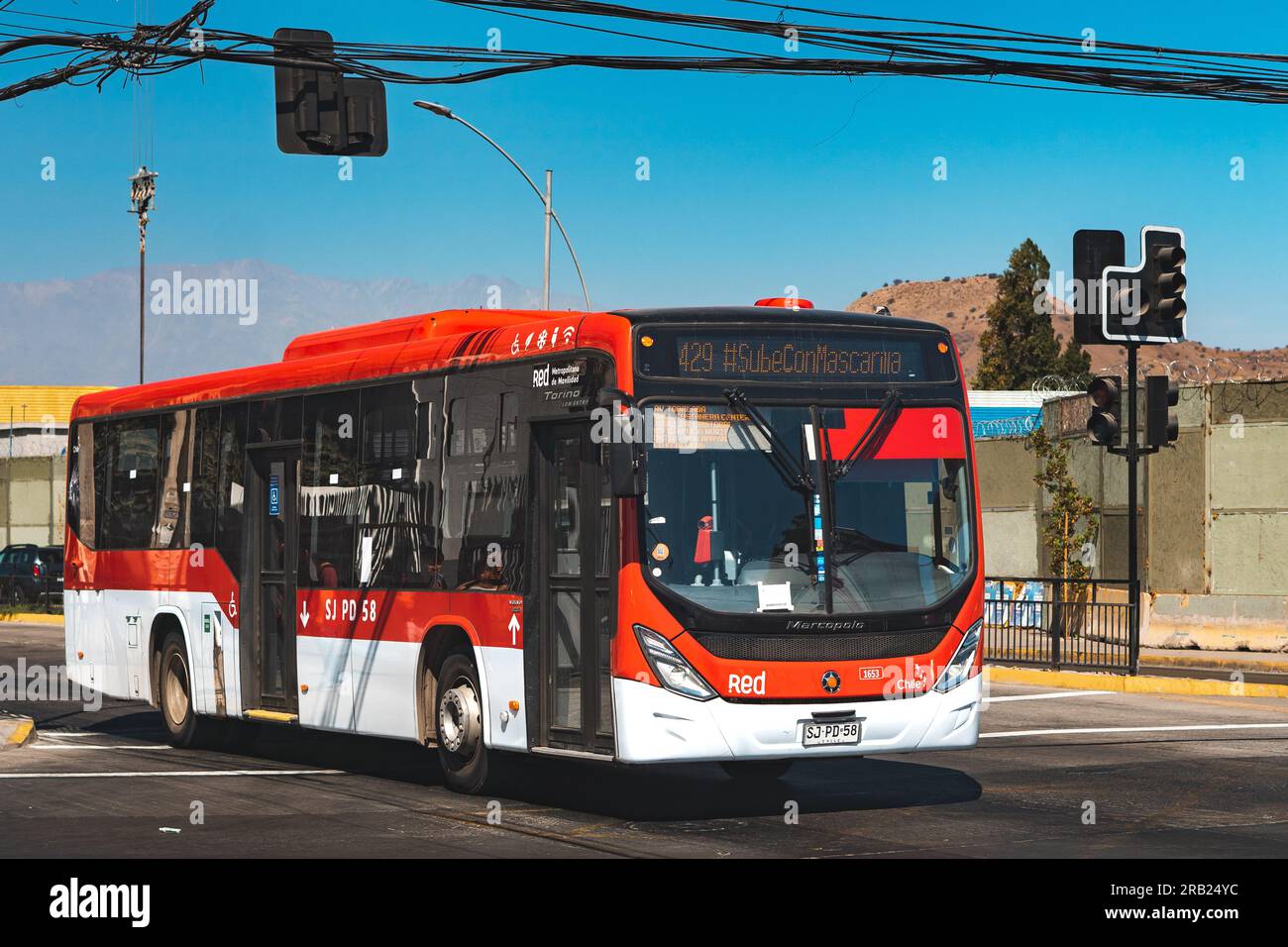 Santiago, Chile - March 10 2023: A brand new public transport ...