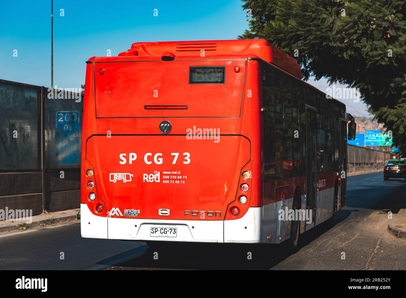 Santiago, Chile - March 10 2023: A brand new public transport ...