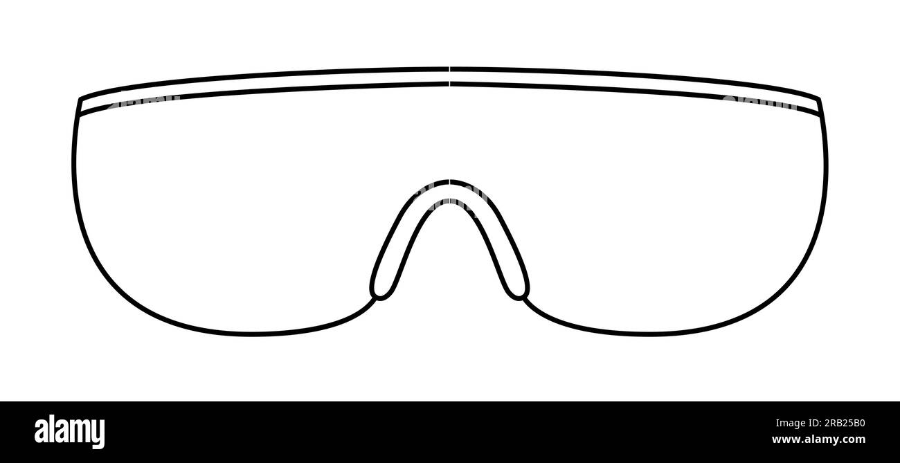 Safety glasses front view Black and White Stock Photos & Images - Alamy