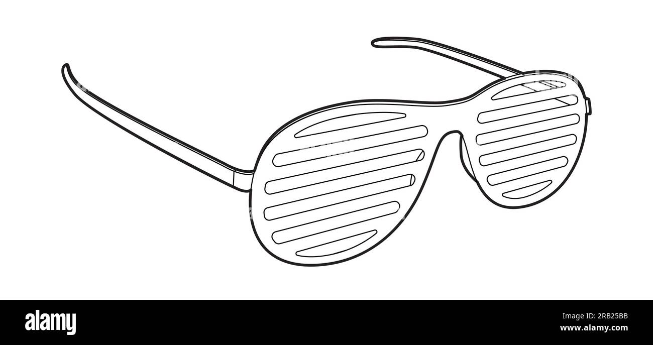 Shutter Shade frame glasses fashion accessory illustration. Sunglass 3 ...