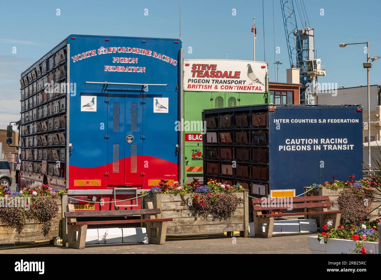 St Peter Port, Guernsey, Channel Islands. 11 June 2023. Trucks for the ...