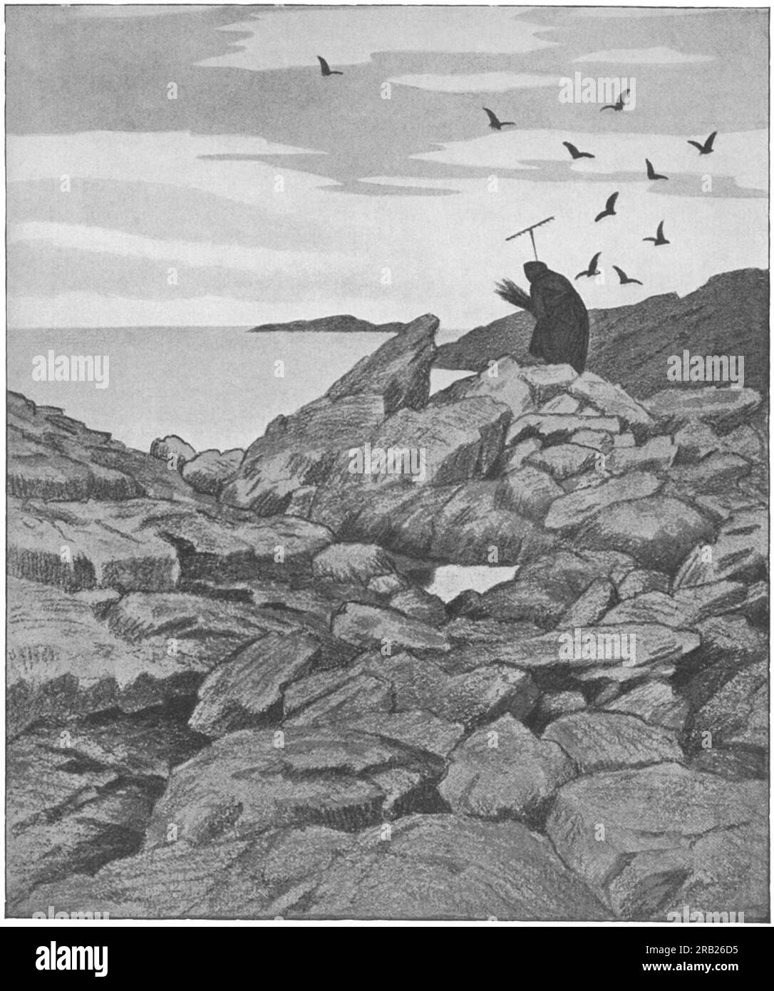 Pesta Drar 1900 by Theodor Severin Kittelsen Stock Photo - Alamy